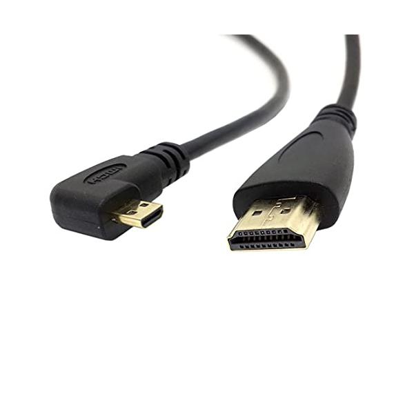 【商品説明】　・このケーブルは、同僚、家族や友人との写真とビデオのすべてを共有するための完璧なソリューションです。・ビデオを見る、メディアのストリーミングのTVを介してドキュメントを表示するには、・左の角度が90度のマイクロHDMIオスにH...