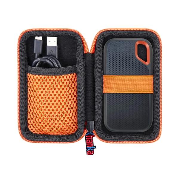 【商品説明】　・【ストラップ付き】ケースは、SanDisk SSD/SanDisk Extreme PRO / SanDisk Portable SSD/Biwin 外付SSD PD450を簡単に取り外して保管できるように高品質なファスナー...