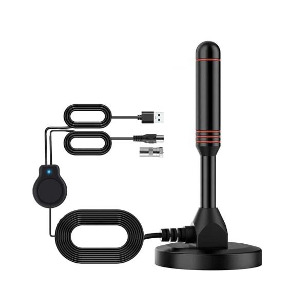 【商品説明】　・【コンパクトなロッド設計】テレビアンテナ、この製品は、磁気底面を備えたコンパクトなロッドアンテナです。窓や壁に取り付けることができるだけでなく、デスクトップに置くこともできます。すべての方向から信号を取得するように設計されて...