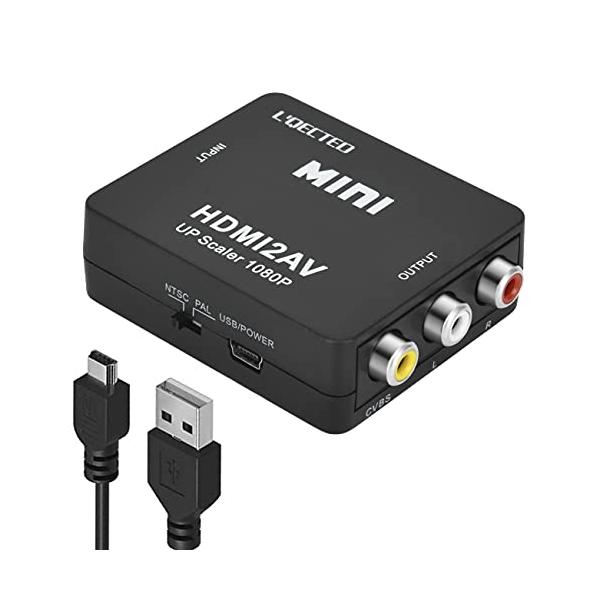 【商品説明】　・【HDMI to AVコンポジット+付属品】本体、USBケーブル（約50cm）、取扱説明書（輸入品のため英語になります。）・【HDMI→RCA変換器】HDMIビデオ信号を、RCA複合出力に変換するコンバーターです。本コンバー...