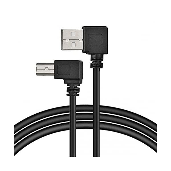 【商品説明】　・90度角度付きUSB2.0Aオス-Bオスケーブル・USB2.0AタイプオスとBタイプオスは90度の角度付きタイプです・編組ケーブル付き・長さ：100cm※未決済で３日経過した場合は、ご案内無しで一旦キャンセルさせていただきま...