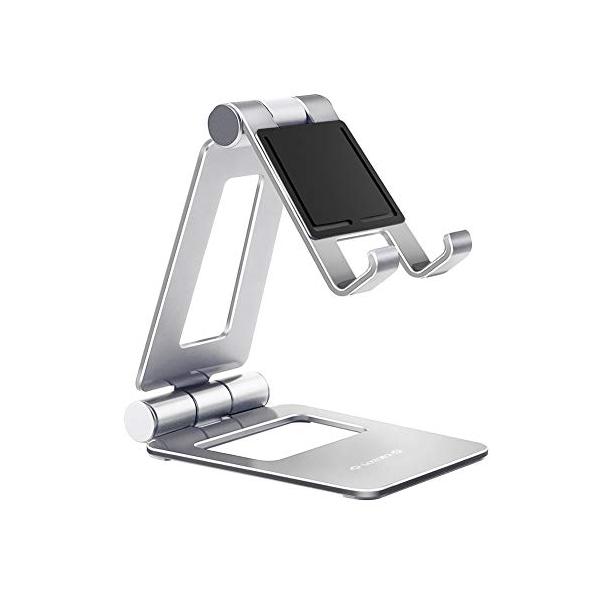 【商品説明】　・?? 【滑り止めパッド】高い耐摩耗性を持つ滑り止めで、滑りにくいのはもちろんですが、ツメに引っ掛けるような置き方でもタブレットに傷がつく心配はありません、しっかりとした安定感です！・?? 【自由に見易い角度に調整可能】可動部...