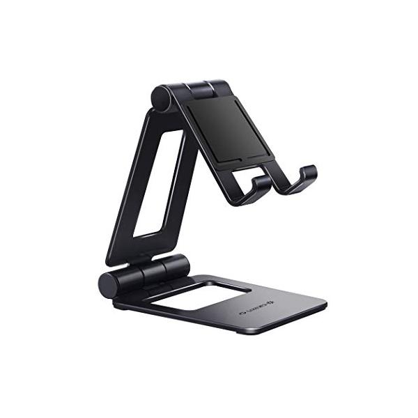 【商品説明】　・?? 【二つ折りで手軽に持ち運び】軽くて耐久性の高いアルミ素材を採用し、折り畳み可能なデザインで、手軽に持ち運びできます。キッチン、ベッドルーム、どこでも楽しめます。・?? 【普通スマホや大画面タブレットでも使用可能】約4-...