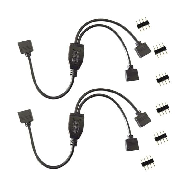 【商品説明】　・この30cm分岐ケーブルは、RGBカラーSMD 5050/3528/2835 LEDテープライト用です。・この分配ケーブルは1つの電源信号を2つに分割し、2つのLEDテープライトを1つのコントローラまたは1つのLEDテープラ...