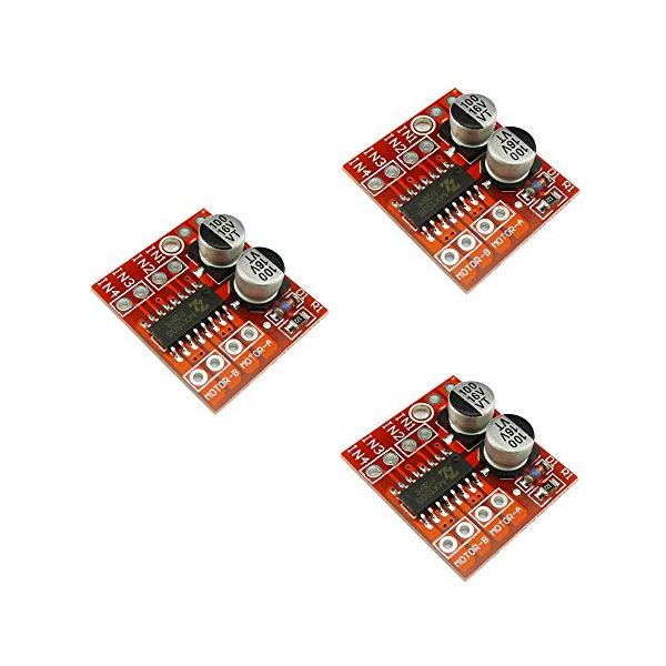 【商品説明】　・ダブルチャンネル1.5A*2,ピーク電流は2.5Aぐらい, 過熱保護回路付き、モーターがショートで壊れることは心配なし、温度が下がると自動的に復旧できる。・モジュール給電電圧2V-10V・体積が小くて、軽い。待ち受け電流0・...