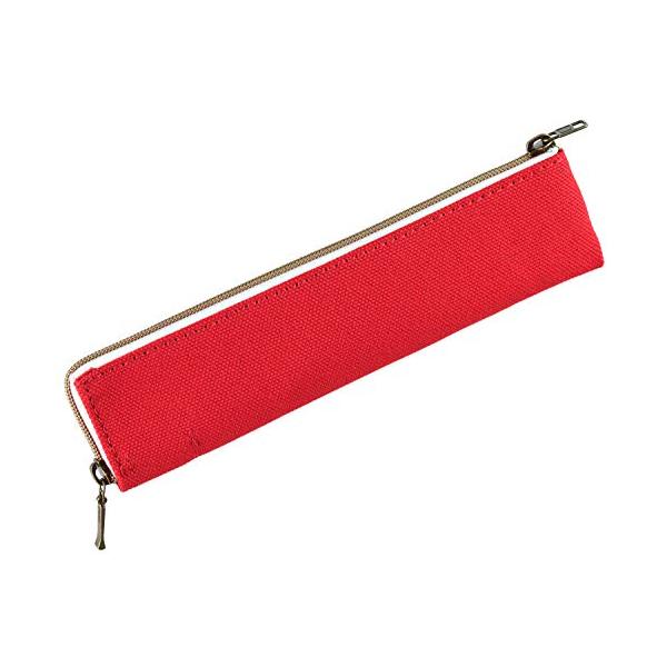 【商品説明】　・カラー: [本体] アカ（赤）、[ファスナー] アンティークゴールド・サイズ: [外寸] 長さ19cm×幅5.2cm×厚み1cm、[内寸] 長さ17cm×幅4.5cm、[重さ] 17.5グラム・ペンケースの本体部に帆布を使用...