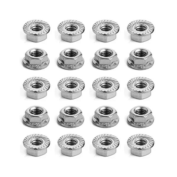 【商品説明】　・【セット内容】M4*20個セット・【ナット高さ】4mm・【フランジ直径】9.8mm・【六角幅】7mm・【素材】304ステンレス鋼。さびにくくて長持ちします。※未決済で３日経過した場合は、ご案内無しで一旦キャンセルさせていただ...