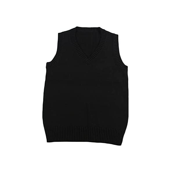 【商品説明】　・◆このVネックコットンベストは学生服にはもちろんOK、オフィス用制服にもぴったり！・◆ユニセックスタイプなので、男性の方にも使用できます・◆滑らかな肌触りの優しいニットウェアですが、毛玉防止効果があります・◆肌触りのいい綿素...