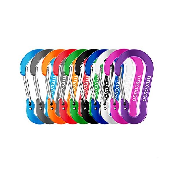 【商品説明】　・【優れた設計】押すだけに使える設計は誰でも使える，ワンタッチで取り付け簡単です。ベルトに重要な項目を添付することができます。軽くて携帯も便利です，環境保護、錆が出ない、退色しやすくない。コンパクトなD型：アルミカラビナの中で...