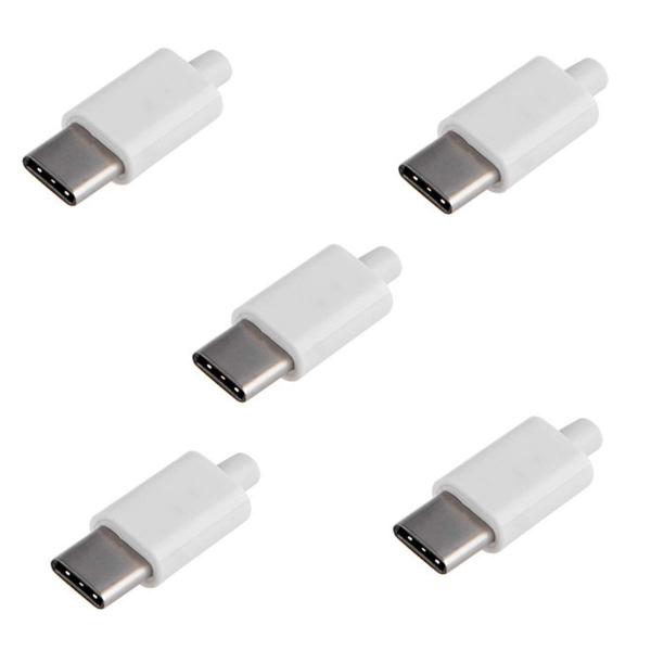【商品説明】　・3.0mm SRとハウジングカバー付き。・5個入り。・PCボードに取り付け、ケーブルを自分ではんだ付けできます。 ?・USB 3.1 Type C オスコネクタ 56k 抵抗器 Type-C 電源+データ用、OTGには対応し...