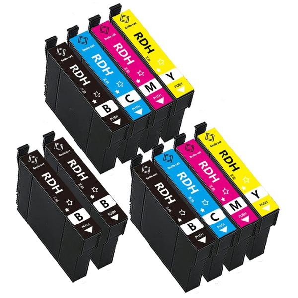 【商品説明】　・【セット内容】エプソン 用 RDH-4CL 互換(4BK/2C/2M/2Y) [全10本]、 染料インク。・【仕様】?大容量タイプです。?ICチップ付け、インクの残量表示されております。?純正インクと同時に使用可能です。・【...