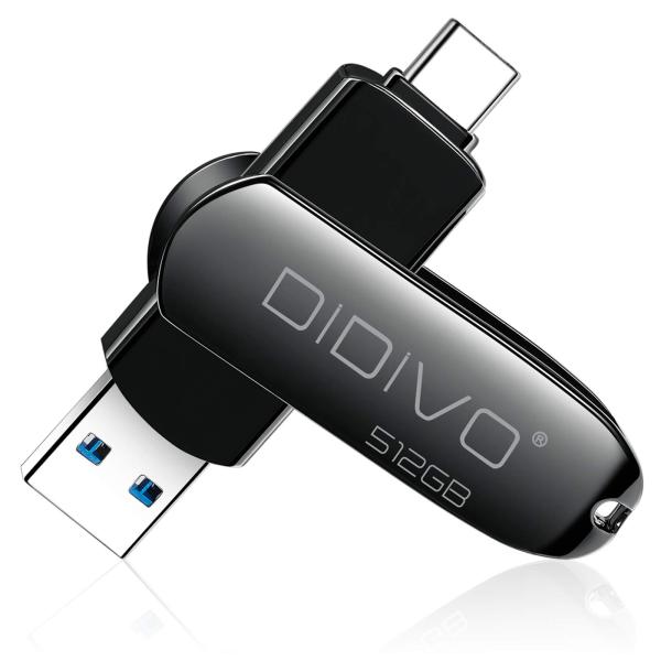 【商品説明】　・DIDIVO USB Cフラッシュドライブは真のストレージを提供します。USB C 64GB / USBメモリースティック128gb/USBサムドライブ256gb/ 512GB フラッシュドライブ/フラッシュドライブ1tbか...