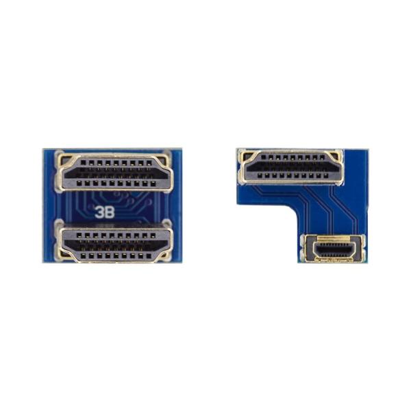 【商品説明】　・2個/セット HDMI - Micro HDMI Type A - Type-D オスコネクターソケット Raspberry PI 3B/3B+/4B用 U字型 バックアングル・アングルタイプ ポート周りにスペースが限られて...