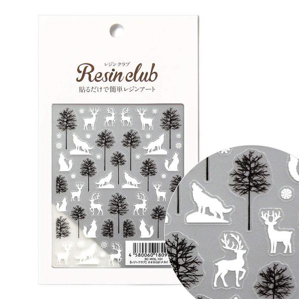 【商品説明】　・<b>主な製造国 :</b>日本・<b>本体サイズ :</b>シートサイズ 88mm×110mm・オオカミ、トナカイ、木のシルエット。ホワイトとブラックの組み合わせは自由です。...