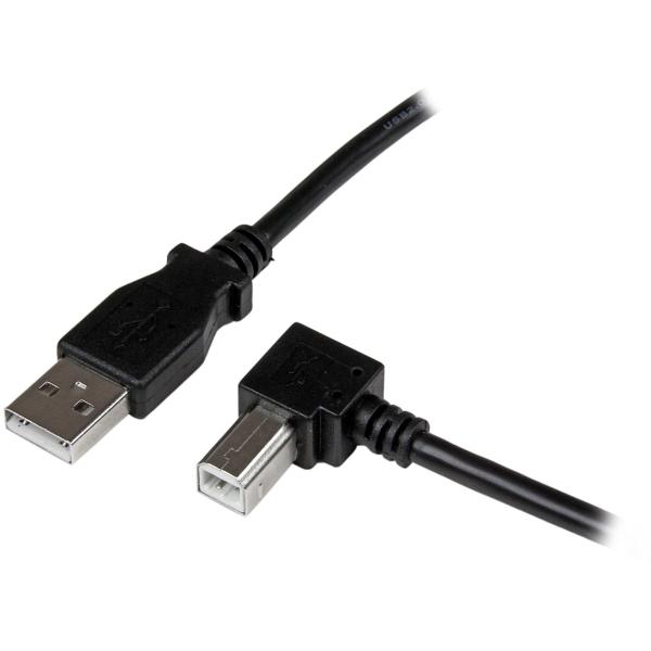 【商品説明】　・1 x USB A オスコネクタ・1x L型右向き USB-B オスコネクタ・2重シールド(編組+アルミ箔)・最大480 MbpsのUSB 2.0データ転送速度対応・狭いスペースでのUSB 2.0 周辺機器接続が通常のストレ...