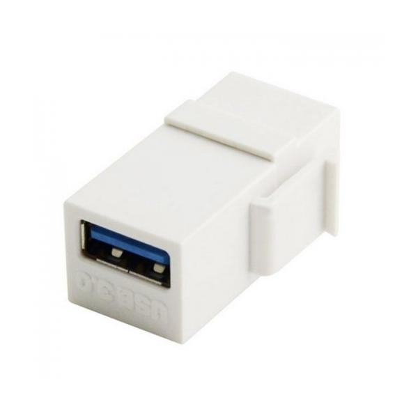 【商品説明】　・2つのUSB 3.0 Type-Aオスコネクタをこのカプラーコネクタで接続します。・USB 3.0 AメスからAメス延長キーストーンジャックカプラーアダプター。・ウォールプレートパネル用USBケーブル。・コネクター: USB...
