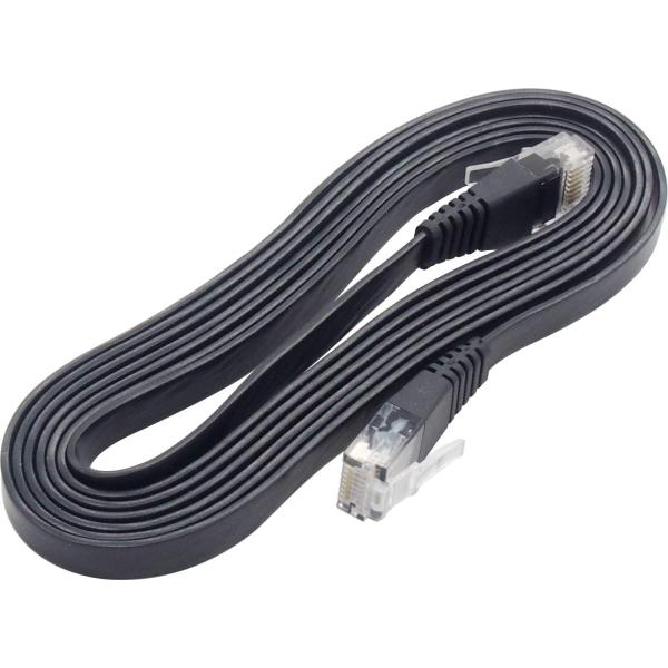 【商品説明】　・●ケーブル長 1.8m ●カラー ブラック ●コネクタ形状 RJ-45 ●ケーブル構造 フラットツイストペア 全結線 ストレート・全長180cm（コネクタ含む） カテゴリー6 通信速度1Gbps LANケーブル・厚みはわずか...