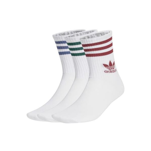 【コメント】このベーシックアイテムなら間違いなし。オフィスでも、スケートパークでも、或いはそれ以外の場所でも活躍する便利なアディダスクルーソックス。快適なコットン混紡素材を用いた、少しクッションの効いた作り。エンジニアードのスリーストライプ...