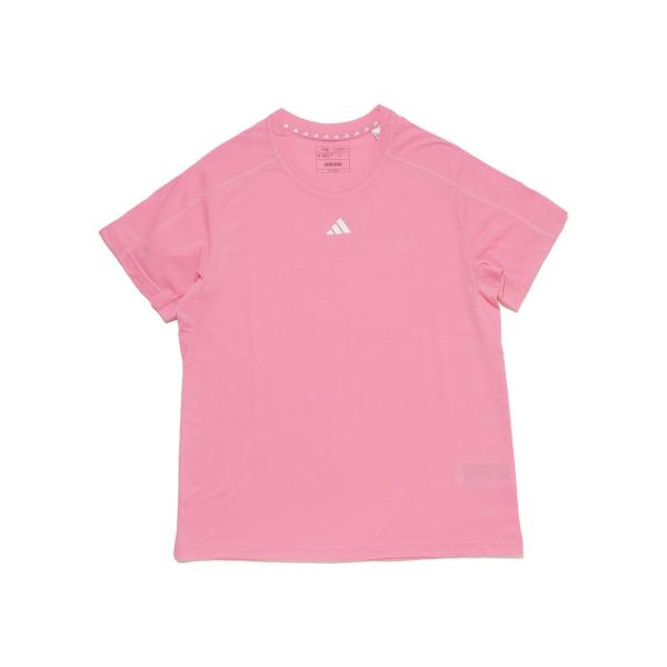 AEROREADY トレイン エッセンシャルズ ミニマル ロゴ クルーネック半袖Tシャツ  リサイクル素材を一部使用した、軽量トレーニングTシャツ。動きやすく、ドライな着心地が続く一着。フルレンジの動きを叶え、腕を高く上げる動作にもカバー力...