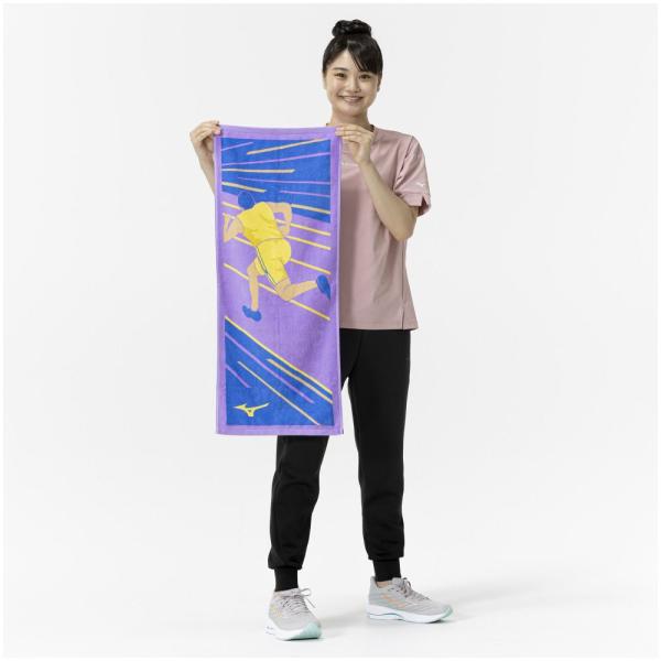 柄デザインがポイントミズノ MIZUNO 今治製:部活フェイスタオル陸上 スポーツタオル 32JYC12200