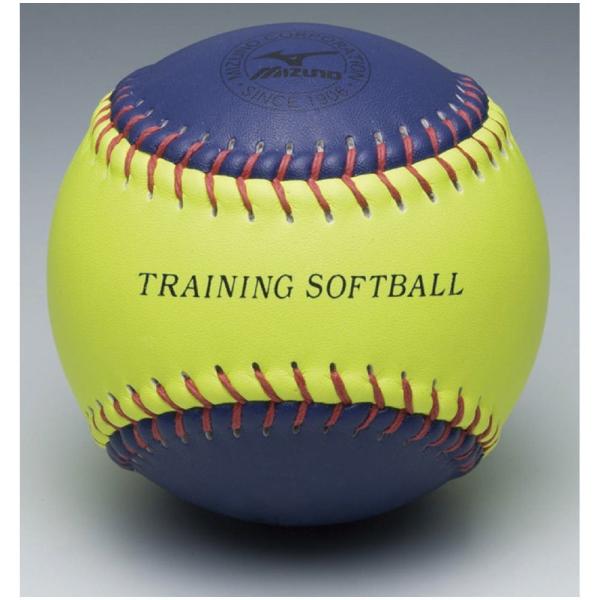 トレーニング用ソフトボール　スナップ用（360g）ミズノ MIZUNO イエローソフト　トレーニング　360G 野球 ソフトボール球 イエローxブルー 1BJBS85100