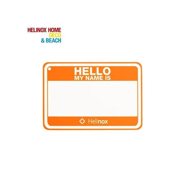 【コメント】■サイズ:W11×H7.5cm■重量:15gHelinox ヘリノックス Hello my name is パッチはパッチ裏面は、面ファスナーのフック（オス側）になっています。油性ペンなどで直接書き込みネームタグです。付属のボー...