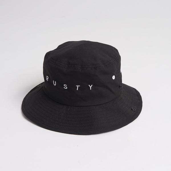 定番の無地ビーチハット。どんなコーディネートにも合わせやすい。ラスティ RUSTY レディスRUSTYハット レディースアパレルアクセサリー レディース F BLK 920923