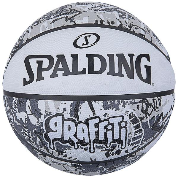 壁の落書き（グラフィティ）をデザインに落とし込んだラバーボールスポルディング SPALDING グラフィティ ホワイト　7号 バスケットボール 7号ボール 7号球 WHT 84-375Z