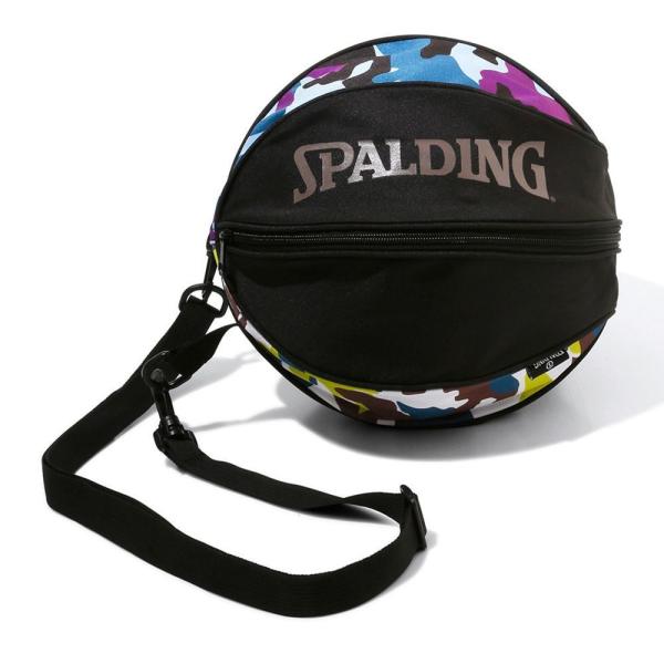マルチカラーの迷彩柄を採用スポルディング SPALDING ボールバッグ マルチカモ  ブルー X ブラウン バスケットボール ボールアクセサリー 直径27CM BLU 49-001MBB
