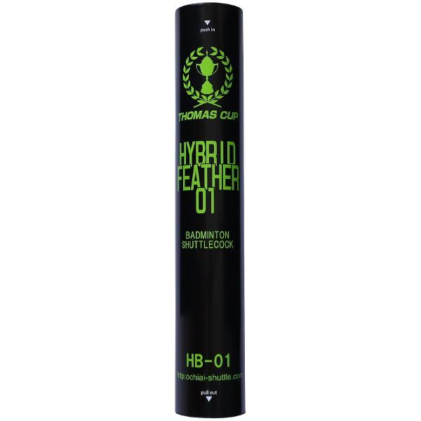【コメント】水鳥羽根＋ナイロンゲージを合わせたハイブリッドシャトル。天然フェザー使用で従来と変わらぬ打球感と優れた耐久性を実現。メーカー品番：HB-01【原産国】中国【素材】水鳥羽根＋ナイロンゲージ＋コルク【メーカー品番】67681825【...
