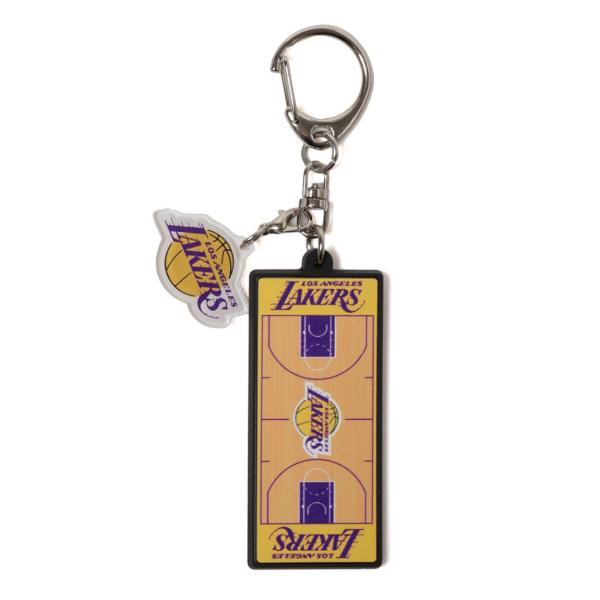 NBA　ロサンゼルス・レイカーズ　コート柄ラバーキーホルダー　チャーム付ソノタ OTHER LAKERSコート柄ラバーキーホルダー バスケットボール NBA NBA35542