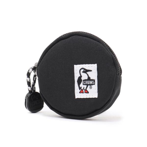 リサイクルシリーズの丸型コインケース。ポケットにもすっぽりと収まるコンパクトサイズ。チャムス CHUMS RECYCLE ROUND COIN CASE リサイクル ラウンド コインケース アウトドア サブバッグ ポーチ FREE BLAC...