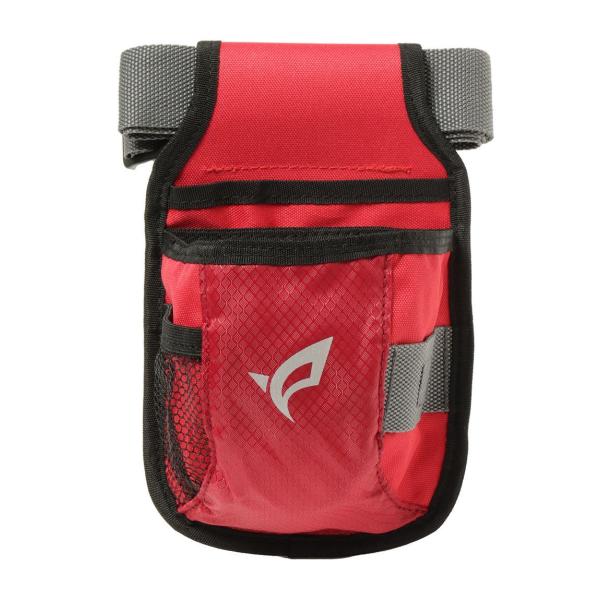 ボールや小銭入れなど、ちょっとした小物を収納しやすいメインポケット。ハタチ HATACHI ウエストポーチ3 レッド グラウンドゴルフ アクセサリー レッド BH7903-62