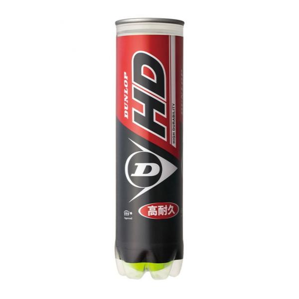 -ダンロップ DUNLOP ダンロップHD 4球缶 テニスボール YEL DHD4TIN 23