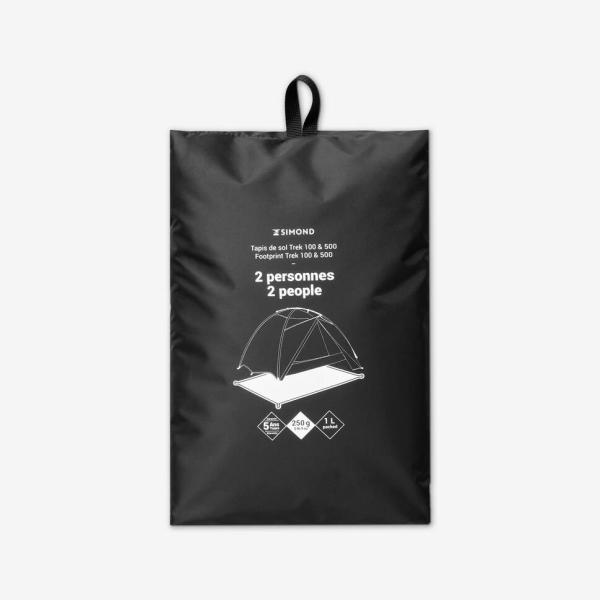 【コメント】Forclaz100、500、500F&amp;B2人用テントのグランドシート。軽量で摩擦抵抗度の高いポリエステル製。地面からの湿気を遮断して、結露の発生を軽減、テントの底を保護します。グランドシートを利用することで、テントの摩...