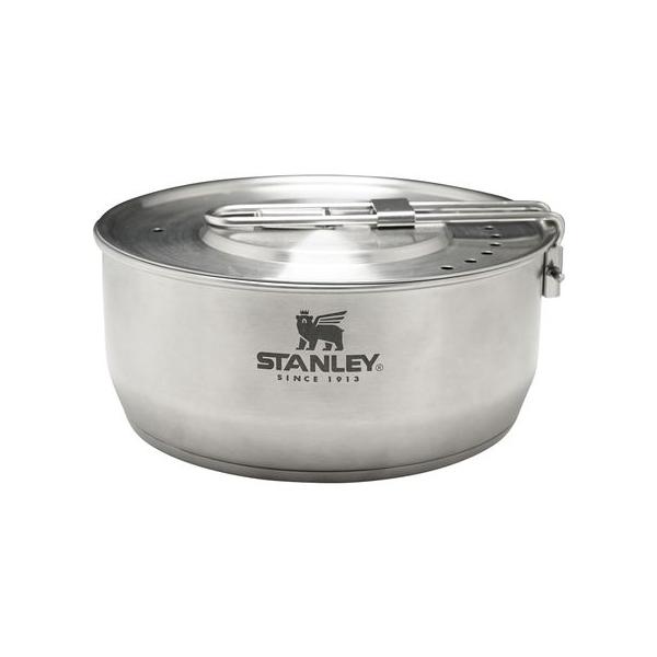 【コメント】キャンプでも自宅でも食事が作れる調理セット。 3層設計により、熱を均等に分散し、ホットスポットを排除。 18/8ステンレスの鍋+湯切り付き蓋、防傷、防錆仕様。メーカー品番：シルバー【原産国】中国【素材】本体/ステンレス鋼、蓋・ハ...