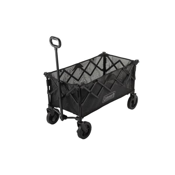 メッシュタイプの荷台で水濡れや汚れに強い　新フレームで軽量コンパクトになった新型アウトドアワゴンメッシュタイプコールマン Coleman アウトドアワゴンNXメッシュジェットブラック キャンプ用品 キャンピングアクセサリー ブラック 224...