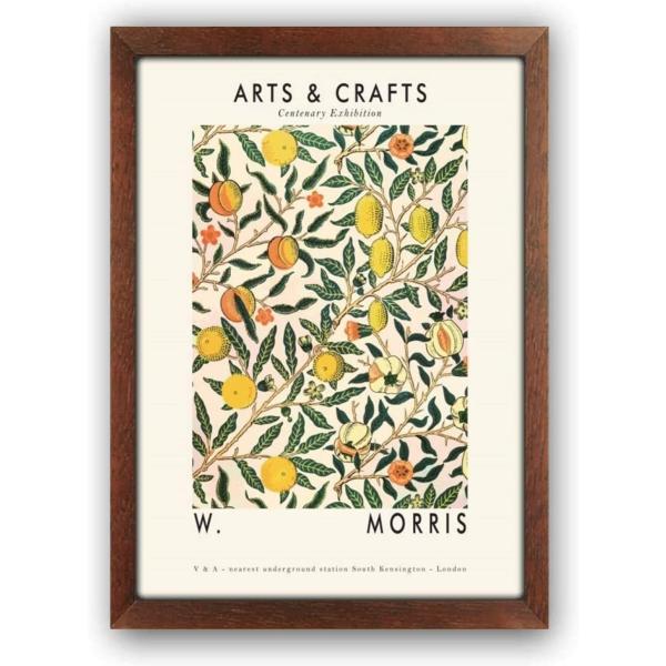 ウィリアム・モリス アートポスター 額入り 壁掛け 現代アート ウィリアム モリス額付き A4サイズ 絵画 アート 絵 インテリア プレゼント額は画像と異なる場合があります