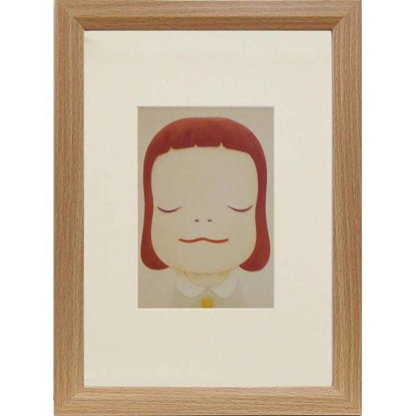 新品 奈良美智 絵画 現代アート 額装付き アートプリント額装サイズ33x24cm 絵 インテリア 壁掛け アートパネル