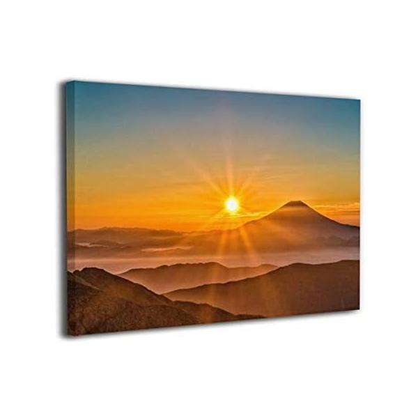 富士山 絵 アートパネル アートポスター キャンバス 新品 縁起物キャンバス画 開運 日の出 富士 アート 30x40cm