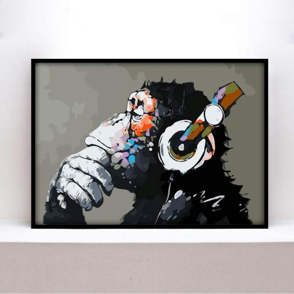 大きいサイズ 新品 バンクシー A3サイズ 絵画 アート 絵 アートポスターアートパネル 額装付き アートフレーム インテリア 額入り 壁掛け