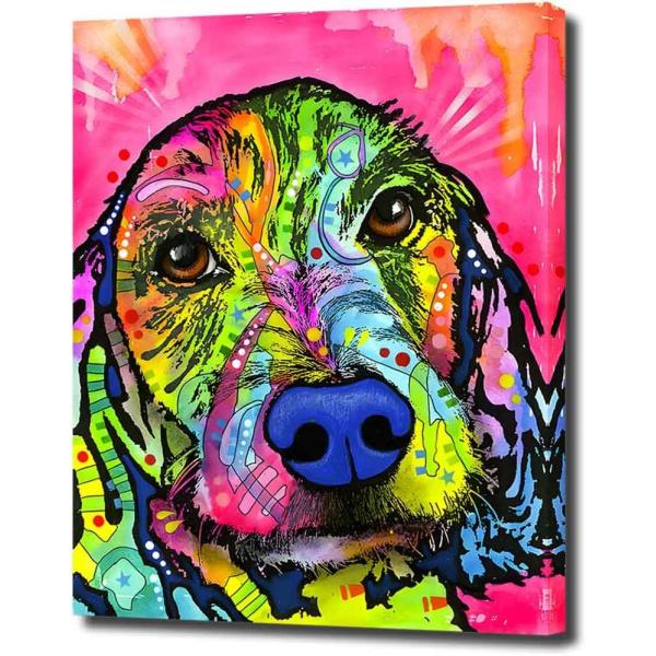 大きいサイズ 犬の絵 絵画 アートパネル 壁掛け 木枠 キャンバスキャンバス画 絵 アートポスター インテリア 現代アート ダックスフンド約50x70cm