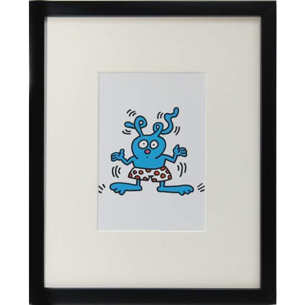 新品 キース・ヘリング アートポスター キースヘリング 現代アート 絵壁掛け キース ヘリング 絵画 オフセット 額装付き Funny Bunny額サイズ約274x221mm