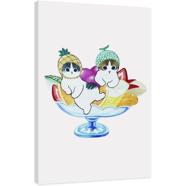 アートパネル 現代アート 壁掛け 木枠 キャンバス キャンバス画アートポスター 新品 インテリア お洒落 猫 ネコ 猫の絵 ねこ プレゼント30x20cm