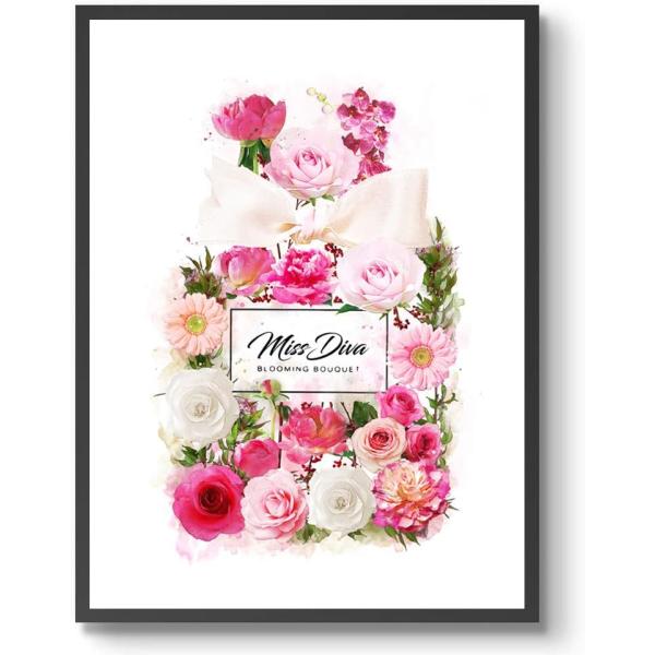 アートフレーム お花 フラワー お洒落 北欧 アートパネル 額入り額装付き A4サイズ 絵画 絵 インテリア 可愛い 花の絵 アートポスター額の色、仕様は画像と異なる場合がありますご了承の上、ご購入をお願い致します