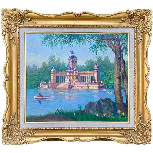 奇跡の存在 入手困難 コレクター 洋画家 杉英治 油彩画 F10号直筆 肉筆 油絵 絵画 絵 原画 豪華額装 風景画 希少 美術品 芸術品ル・サロン会員 杉英治による直筆油彩画です。作品サイズ：10号 【日陰】 額装サイズ：65.0x71....