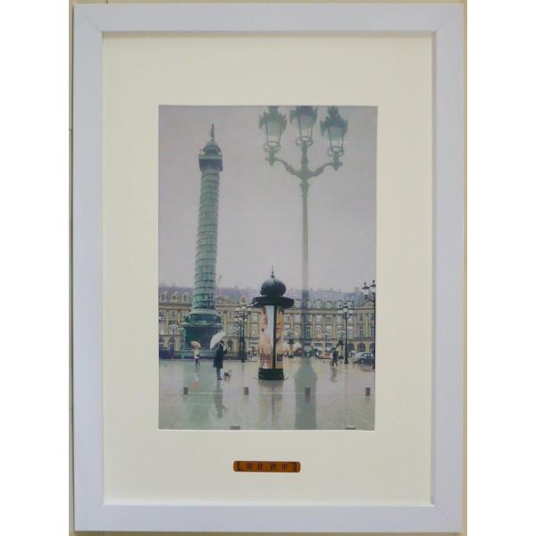新品 笹倉鉄平 ヴァンドーム広場 風景画 現代アート 額装付き壁掛け 絵画 インテリア 絵 アートポスター オフセット 額入り プレゼント額サイズ約41x56cm