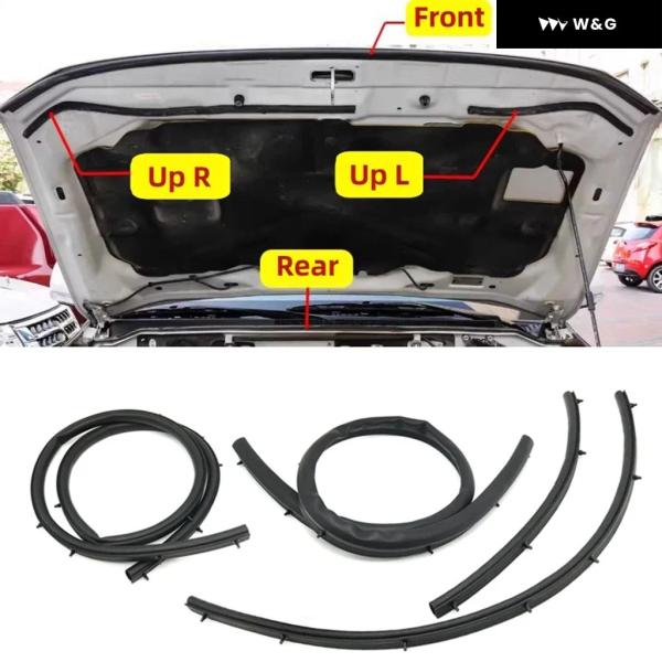 4PC 車用フロントフード ラバー ボンネット シールストリップ 三菱 パジェロ モンテロ ショーグン V8 V93 V97 V98 V95 2007-2020 カスタムパーツ アクセサリー 交換用部品Hign-concerned Chem...