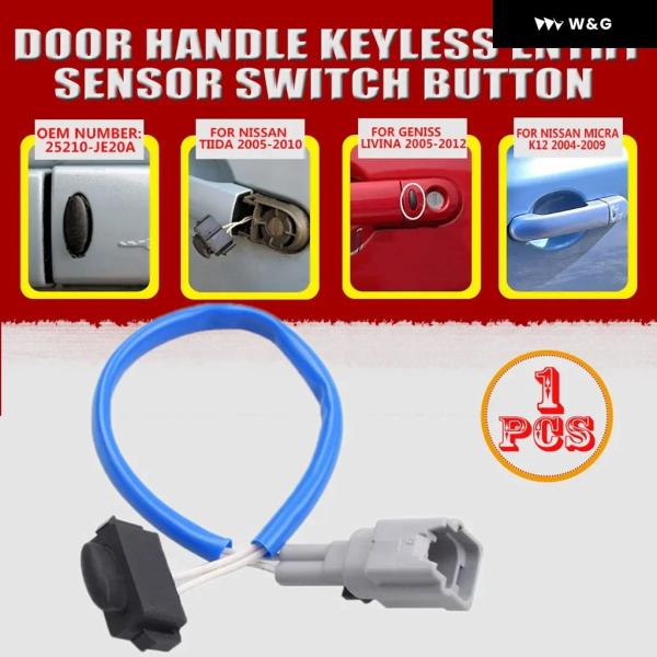 外側ドアプルハンドル スマートキーレスセンサー ボタン ケーブル スイッチ 日産 ティーダ 2005-2010 ジェニス リヴィナ 2005-2012 マイクラ カスタムパーツ アクセサリー 交換用部品Hign-concerned Chem...