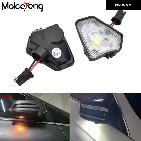 1ペア 車用LEDアンダーサイドミラー ライト パドルランプ メルセデス ベンツ W176 X156 W204 W212 W246 W117 W218 W219 W209 W221 C117 W242 カスタムパーツ アクセサリー 交換用部...